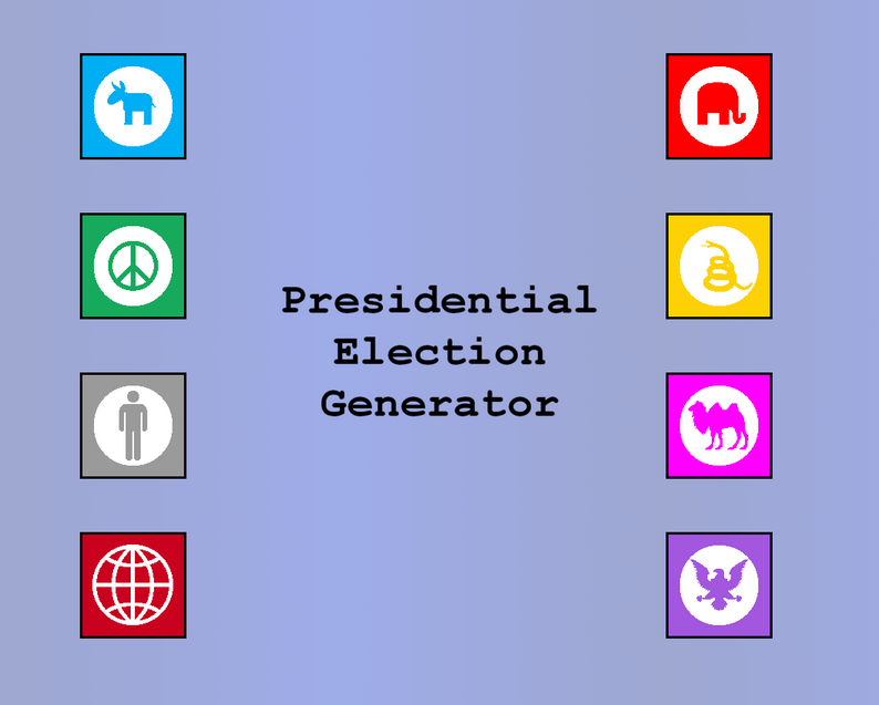 Presidential Election Generator by TonyCannoli