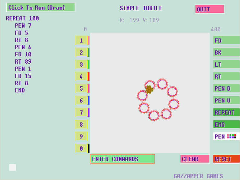 Simple Turtle - Logo turtle simulator by Gazzapper