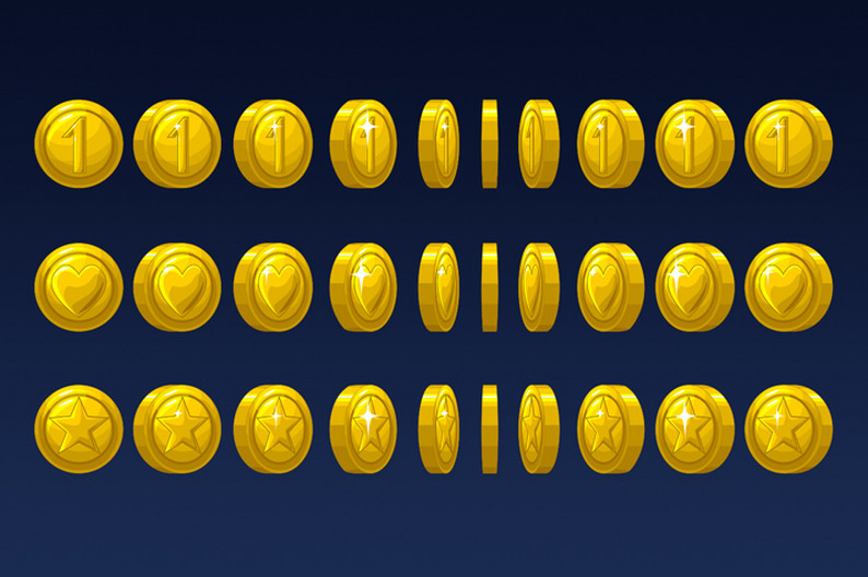 Free Game Coins Sprite by Free Game Assets (GUI, Sprite, Tilesets)