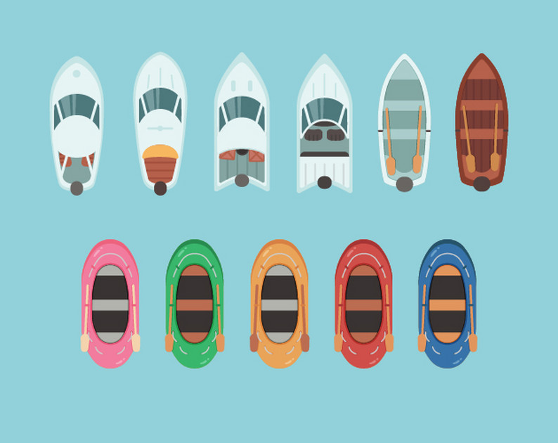 2D Top view boats by UpadlySzczurek