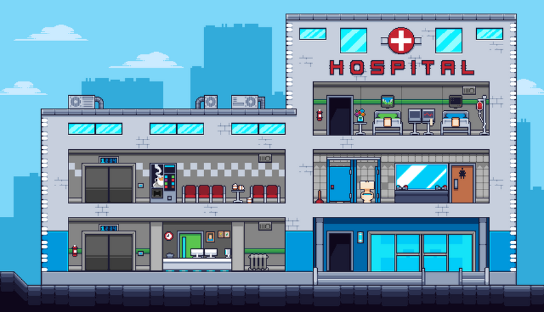 Hospital Tileset Pack by Mucho Pixels