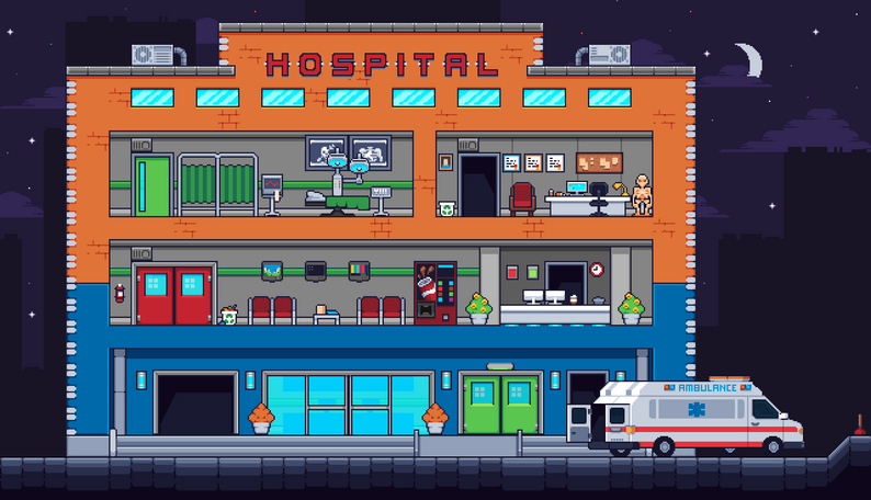 Hospital Tileset Pack by Mucho Pixels