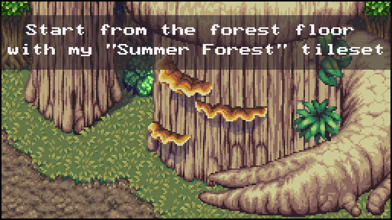 Pixel Art Tileset - The World Tree by Seliel the Shaper