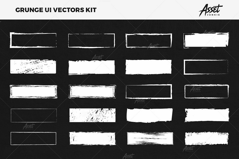 Grunge UI Vectors Kit by vitalzigns