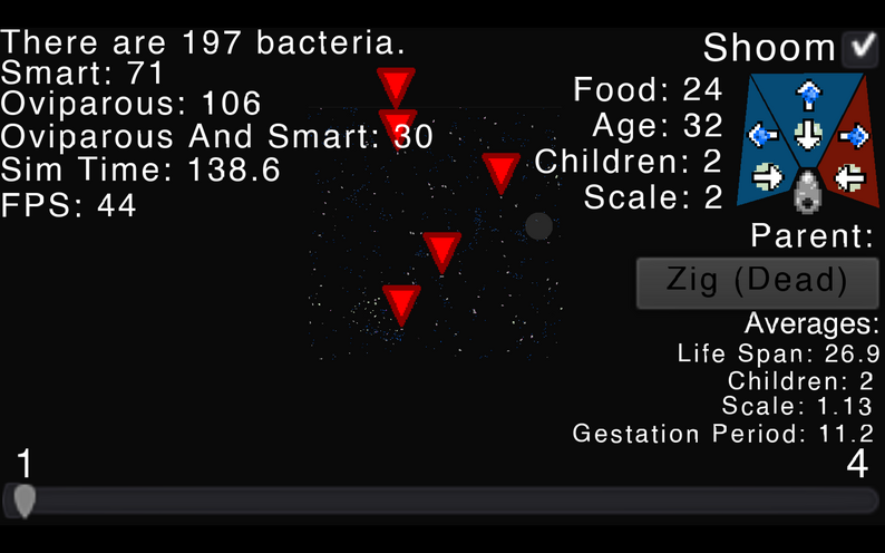 Bacteria Simulation (V 1.12.0) by Tessimal