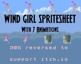 2D Wind Girl sprite animation by Asset