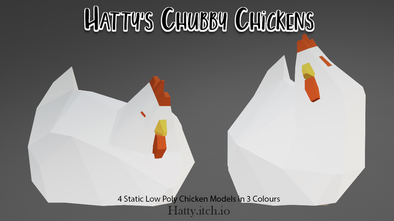 LowPoly Chubby Chickens by Hatty
