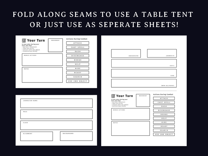 D&D Player Turn Guide | Dungeons and Dragons | DnD by Minva Tabletop ...