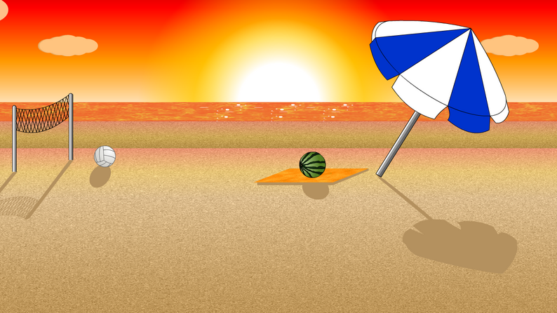 Beach Background and Items by SpikerMan