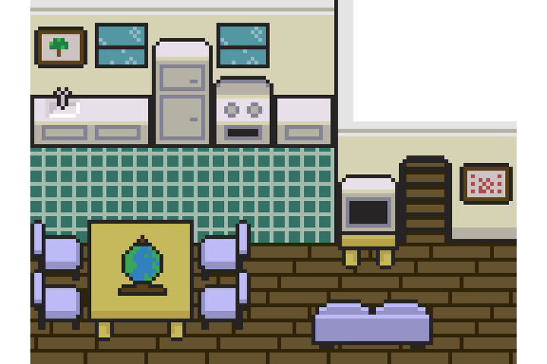 16x16 Home Interior Pixel Art by AbsuredMrSteel
