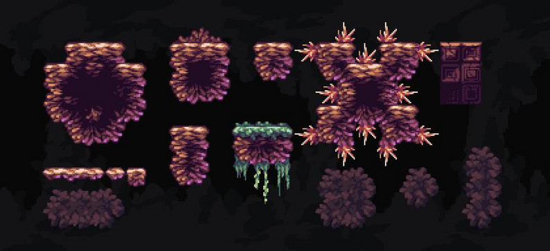 Fantasy Caves - Pixel Art Tileset by aamatniekss