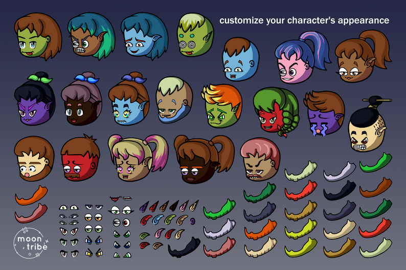 2D Chibi Characters by Moon Tribe