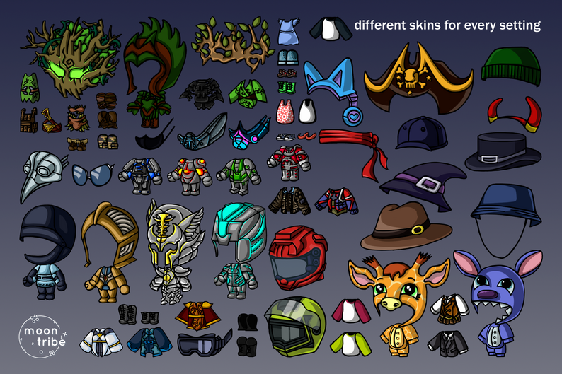 2D Chibi Characters by Moon Tribe