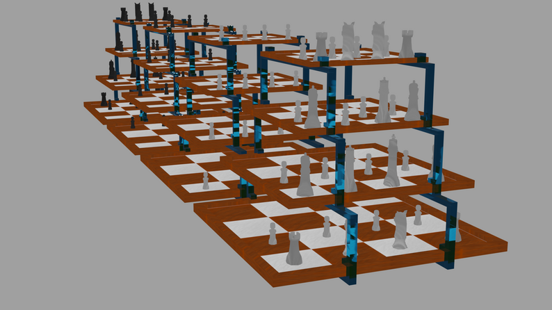 4D Chess Boards - 3D Asset by Dravicka Designs