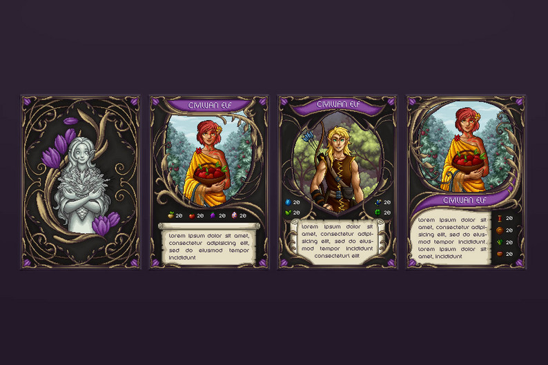 Civilian Elves TCG by Free Game Assets (GUI, Sprite, Tilesets)