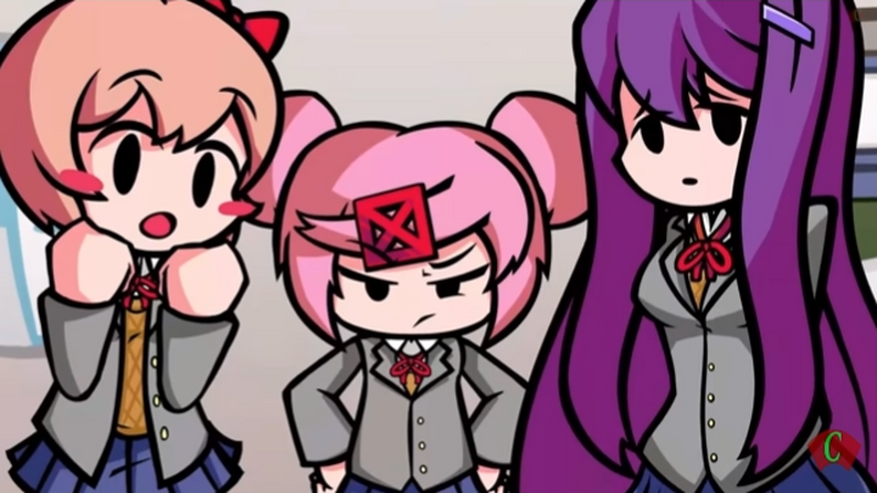 Friday Night Funkin' Doki Doki Takeover by SusPlays