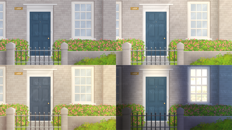 Visual Novel Background - House Entrance by __ess__ VN Assets