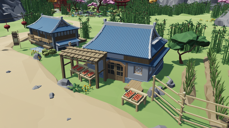 Low Poly Ancient Chinese Style Building Pack by CS Studio