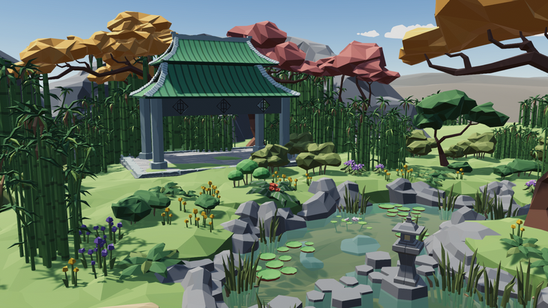 Low Poly Ancient Chinese Style Building Pack by CS Studio