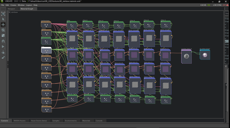 NVIDIA Omniverse procedural rainbow texture sample by Huân Lê-Vương