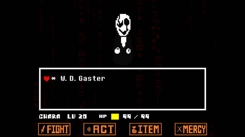 W. D. Gaster Fight [UNDERTALE] by Cinneyyy