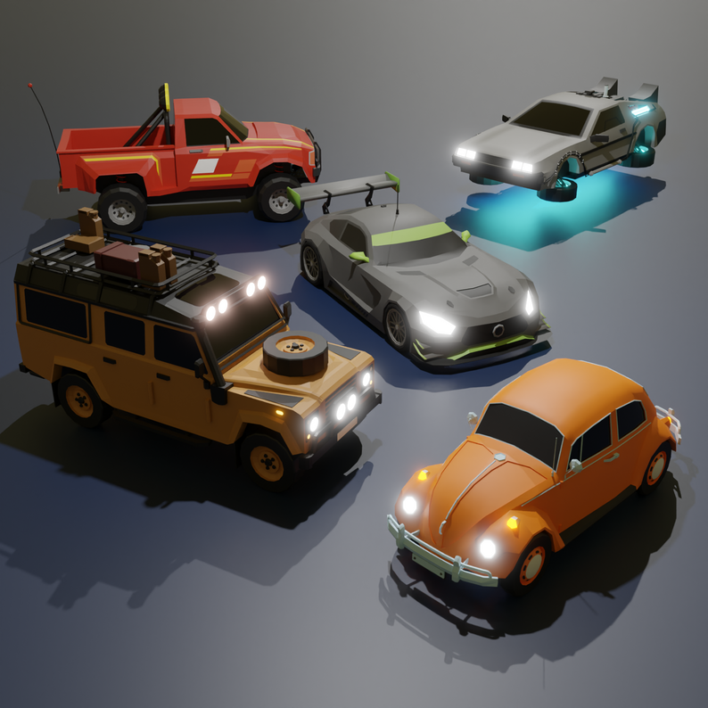 FREE - Low Poly Car Pack 1 by designersoup