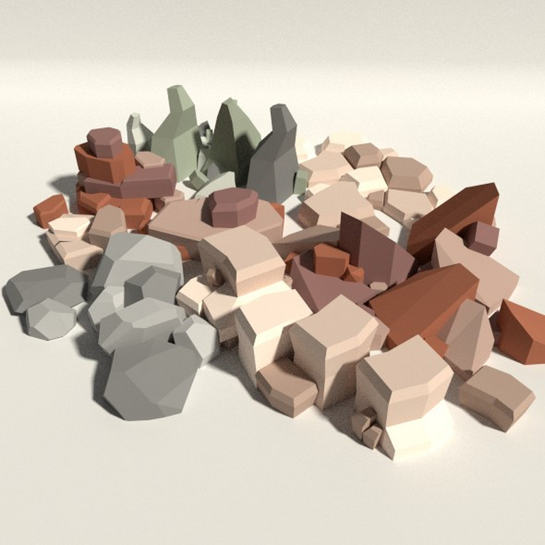 Low Poly Rock Pack by Broken Vector