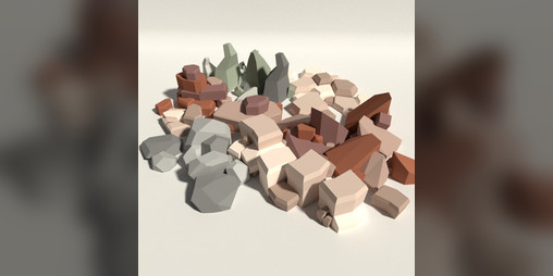 Low Poly Rock Pack by Broken Vector