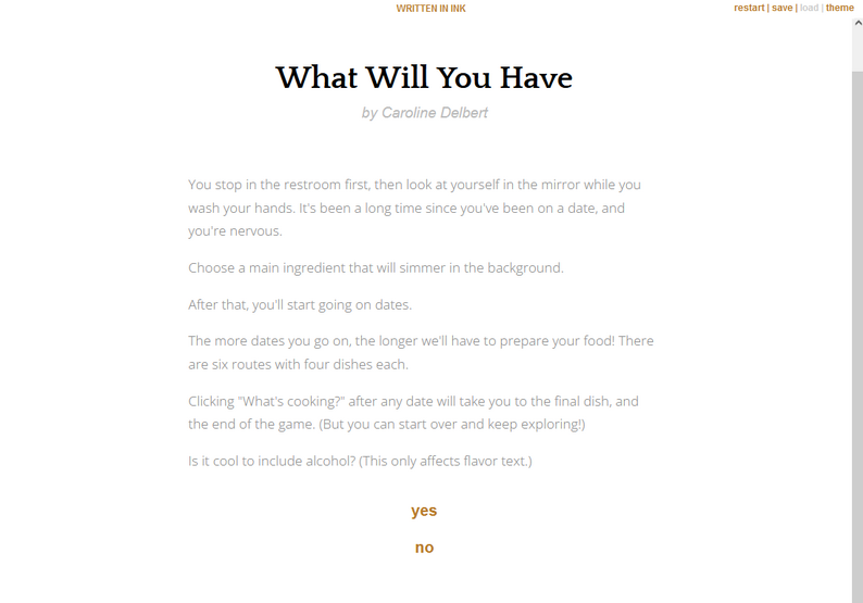 What Will You Have? by aeta