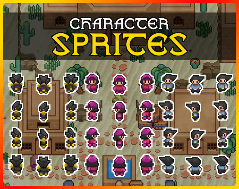 Free Character Sprites 4 Directions by ELV Games
