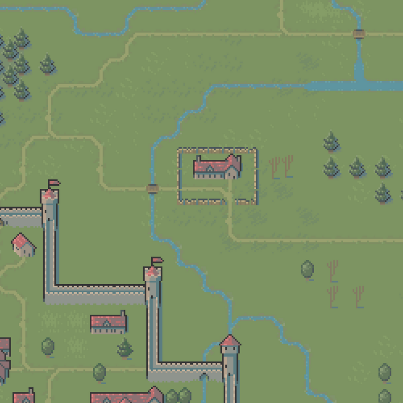 Castle and village - Pixel art pack by edermunizz