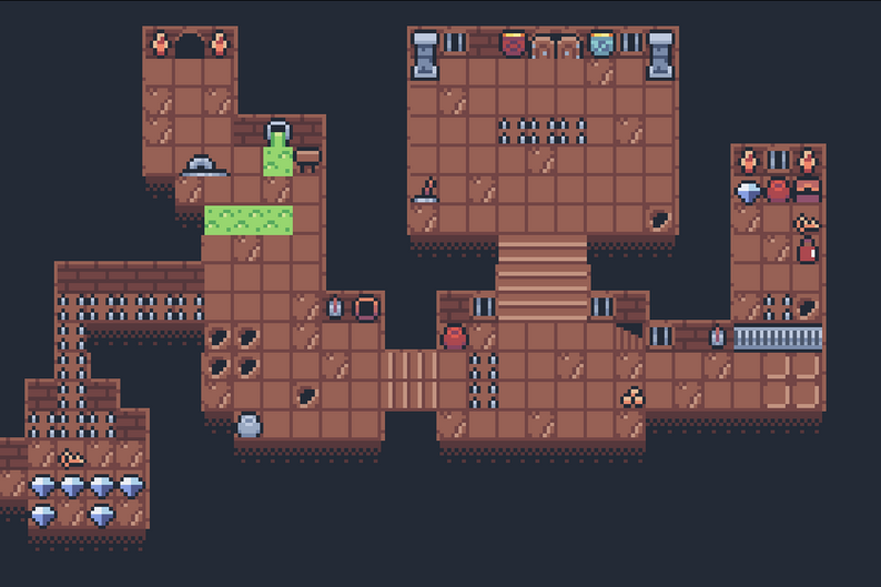 MiniMaps 8x8 Dungeons by PixDoom