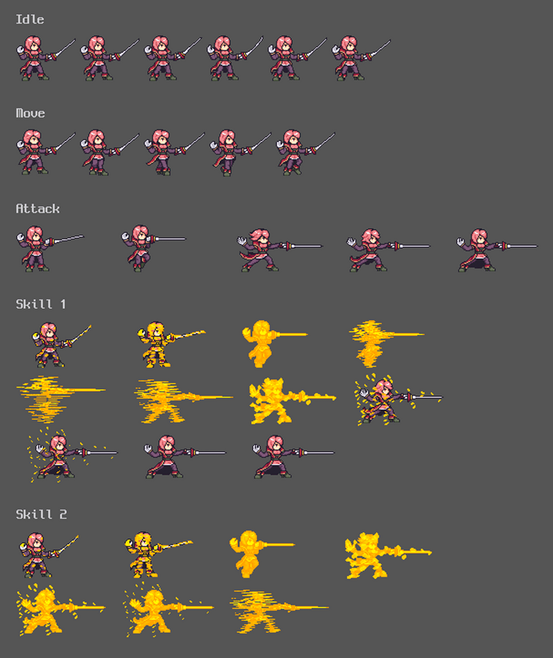 Pixel Art] 8Bit Style - Swordman by Sagak Art (Pururu)