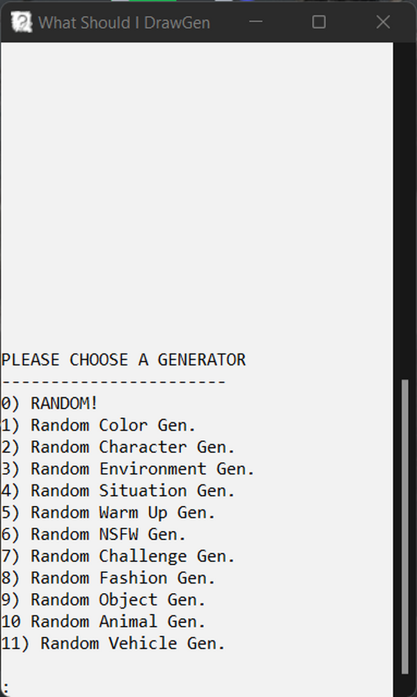 What Should I Draw? Random Art Idea Generator by KiwiSpit