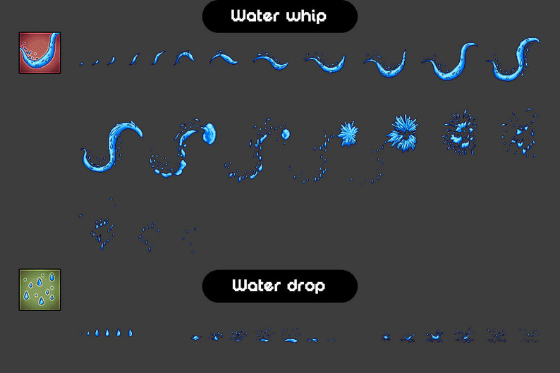 Water Magic Effects by Free Game Assets (GUI, Sprite, Tilesets)
