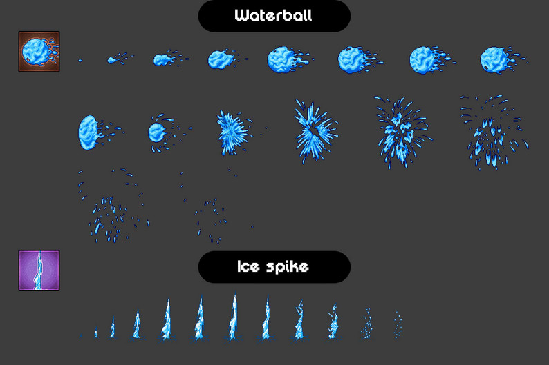 Water Magic Effects by Free Game Assets (GUI, Sprite, Tilesets)