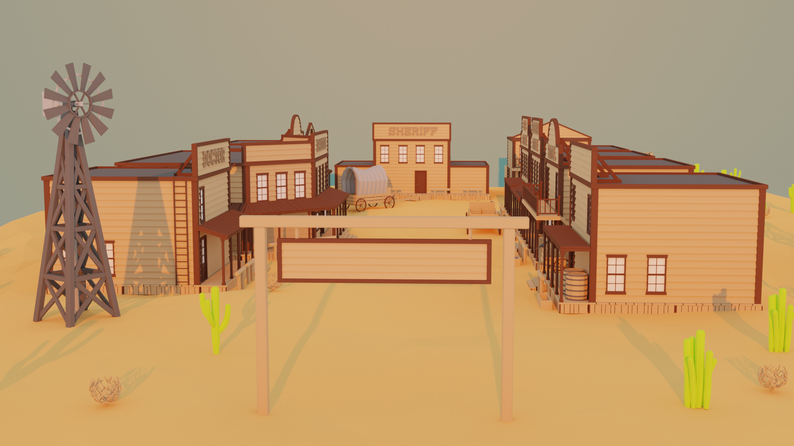 Low Poly Wild West Environment Pack by LowPolyAssets