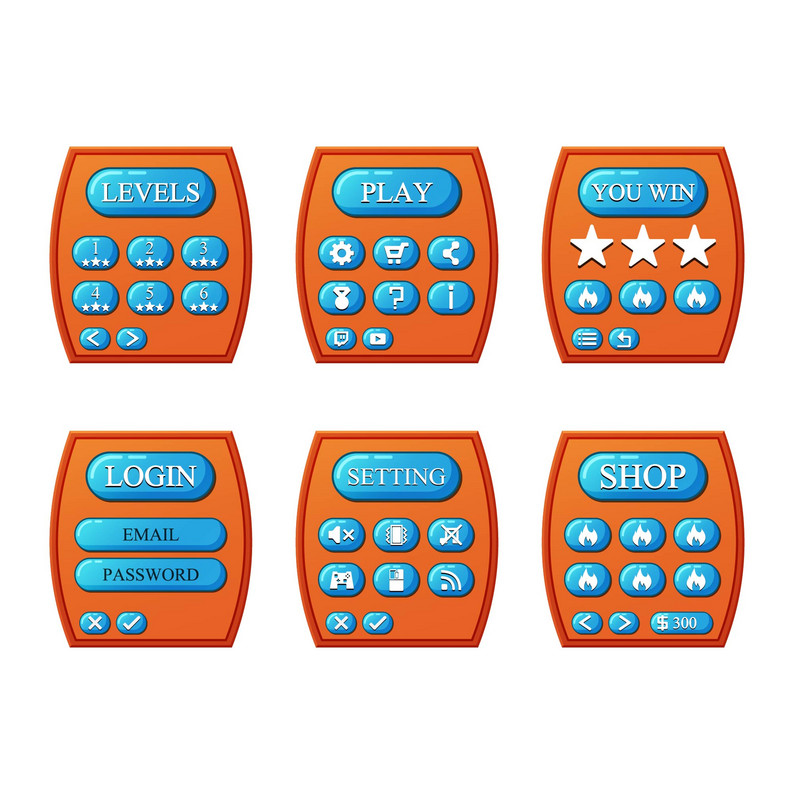 Level Up Your Game Design: Comprehensive Cartoon UI by SunGraphica