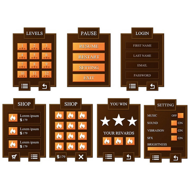 Casual Game UI pack by Sungraphica