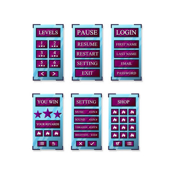 Glass them Game UI pack + icon collection by Sungraphica