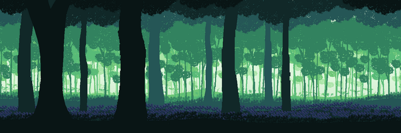 Pixel Art Flower Forest Repeating Background by niffirgGames