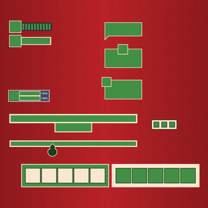 Flat Design Game User Interface Collection + 170 Icons | Sungraphica ...