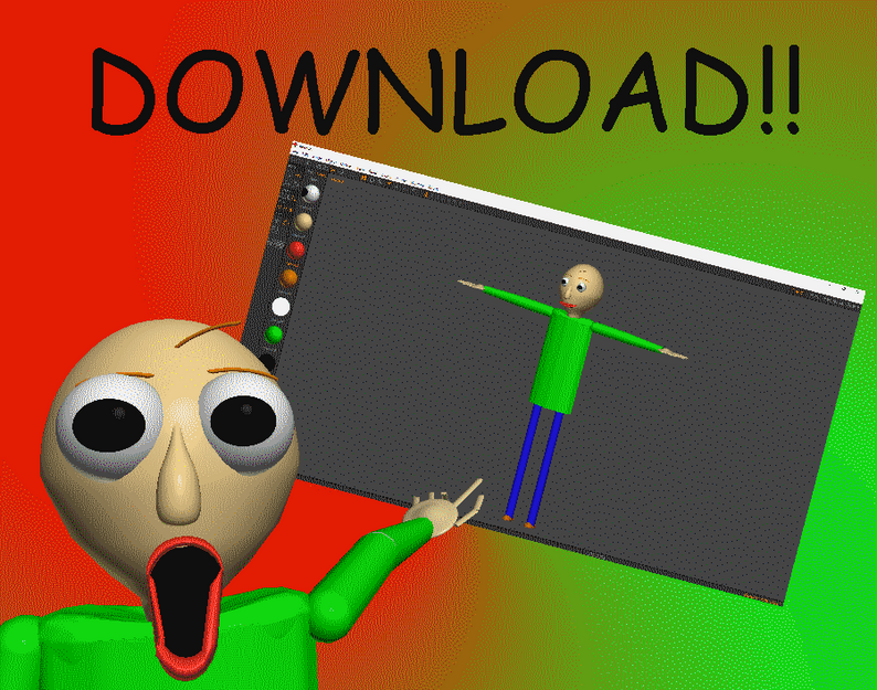 Baldi's Basics Model's / Baldi (UPDATE) by HaDerp