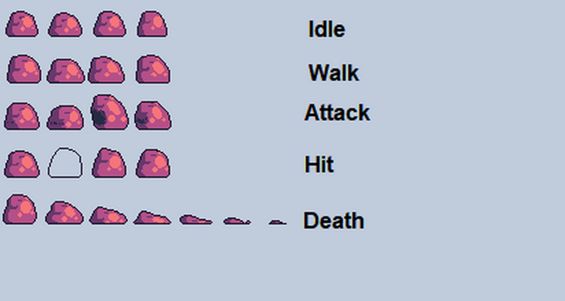 Pixel Art Slime Animation by Urutau Dev Studios