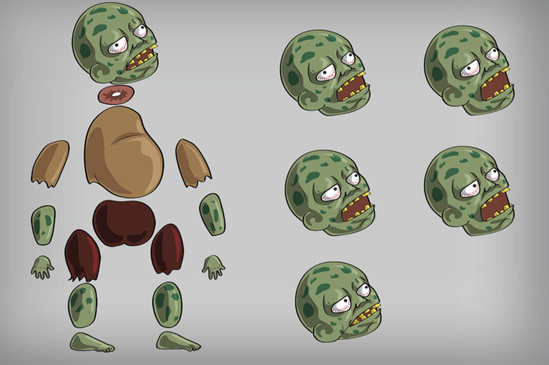 2D Zombie Sprite 1 by Free Game Assets (GUI, Sprite, Tilesets)