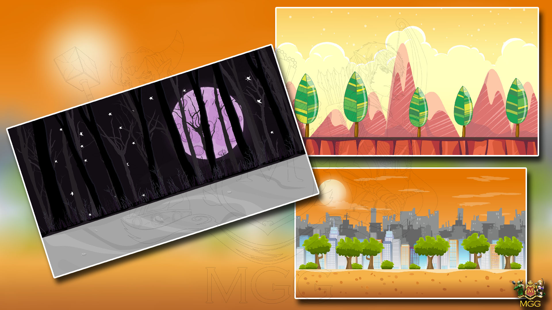 Free Parallax Backgrounds by Gibo Dwane