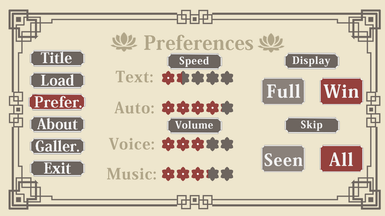 Visual Novel GUI Pack 013 by Smileflower