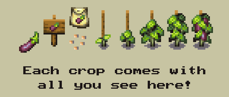 Pixel Art Icon Sprites & Object Set - Farming Crops #2 by Seliel the Shaper