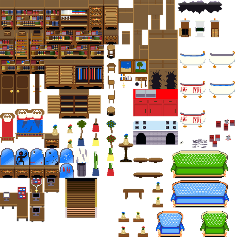 RPG Maker MZ Horror Tileset Assets by After Hour Studio