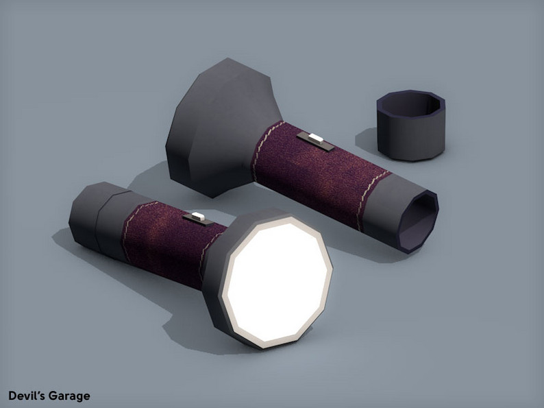 Low Poly 3D Flashlight - Devils Work.shop by DevilsWork.shop